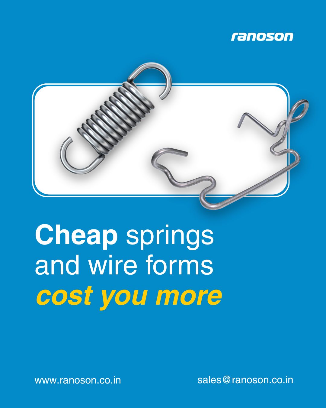 Ranoson Springs | The Hidden Cost of Low-Quality Springs in Manufacturing